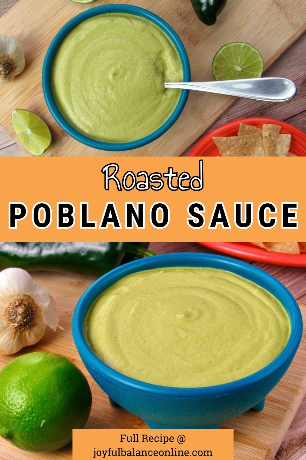 Creamy Roasted Poblano Sauce - Joyful Balance