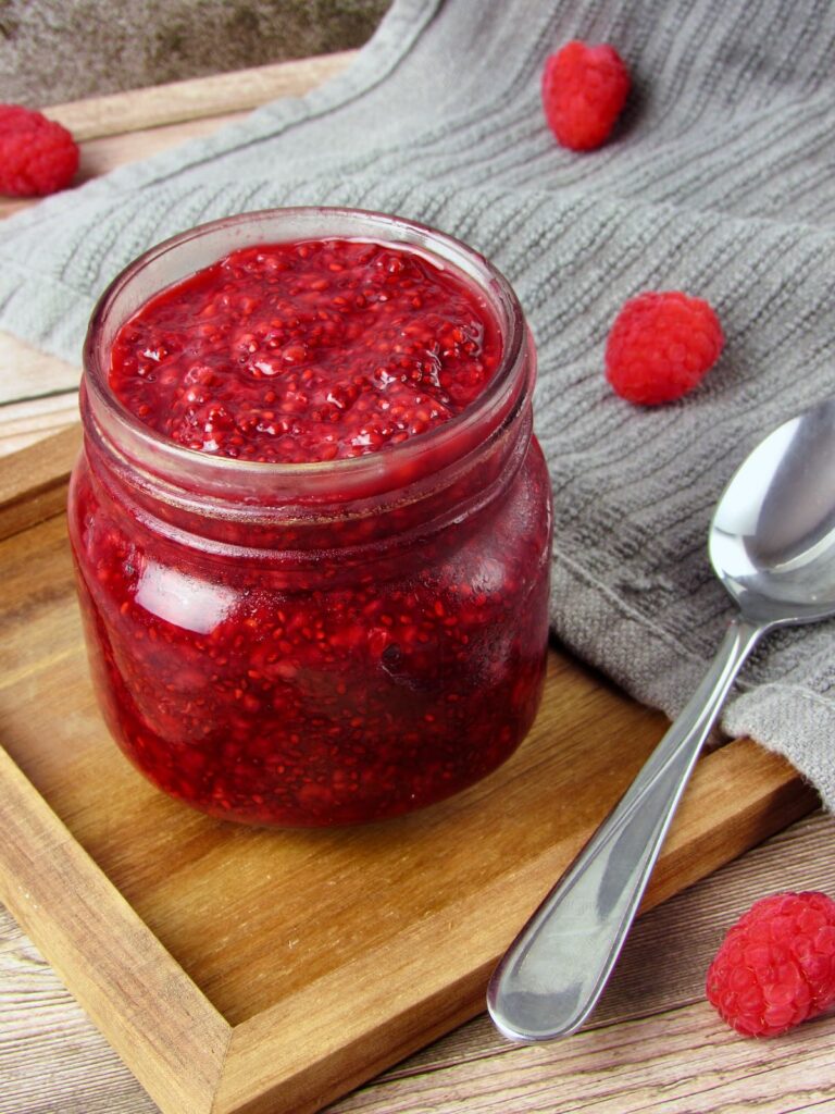 4-Ingredient Chia Raspberry Jam - Joyful Balance