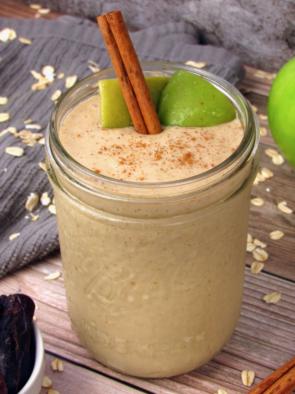 Caramel Apple Smoothie (Date-Sweetened!) - Joyful Balance