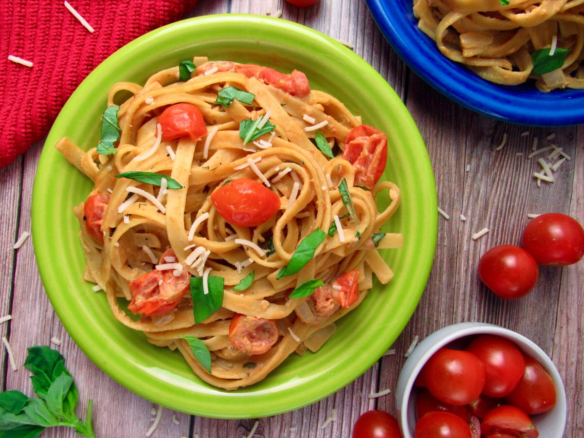 Easy Lemon Tahini Pasta (Creamy & Vegan!) - Joyful Balance