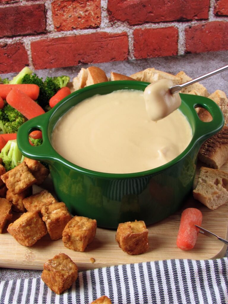 Easy Vegan Cheese Fondue - Joyful Balance
